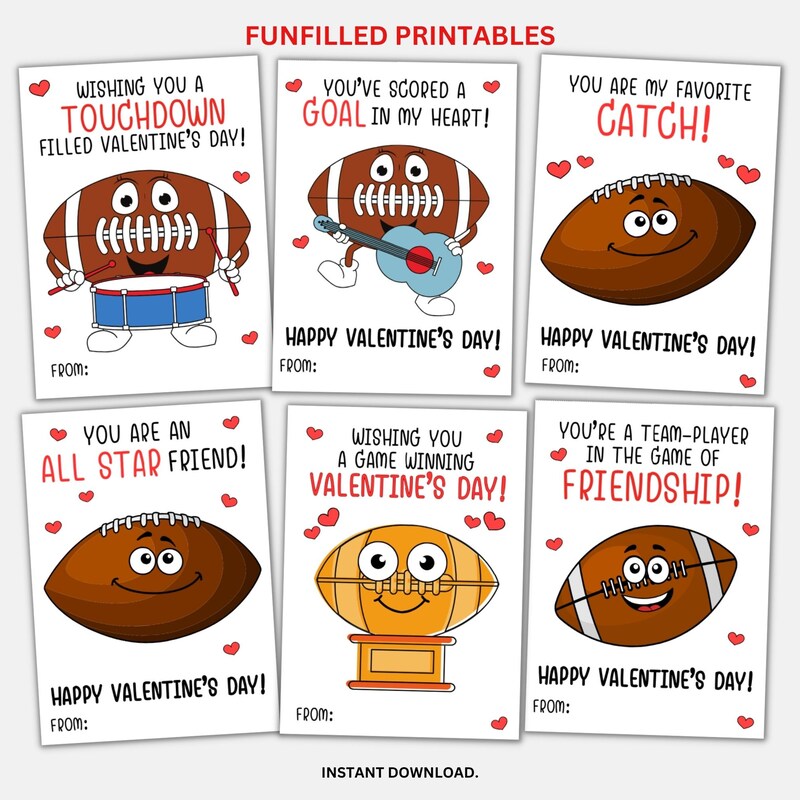 Football Valentine - Etsy