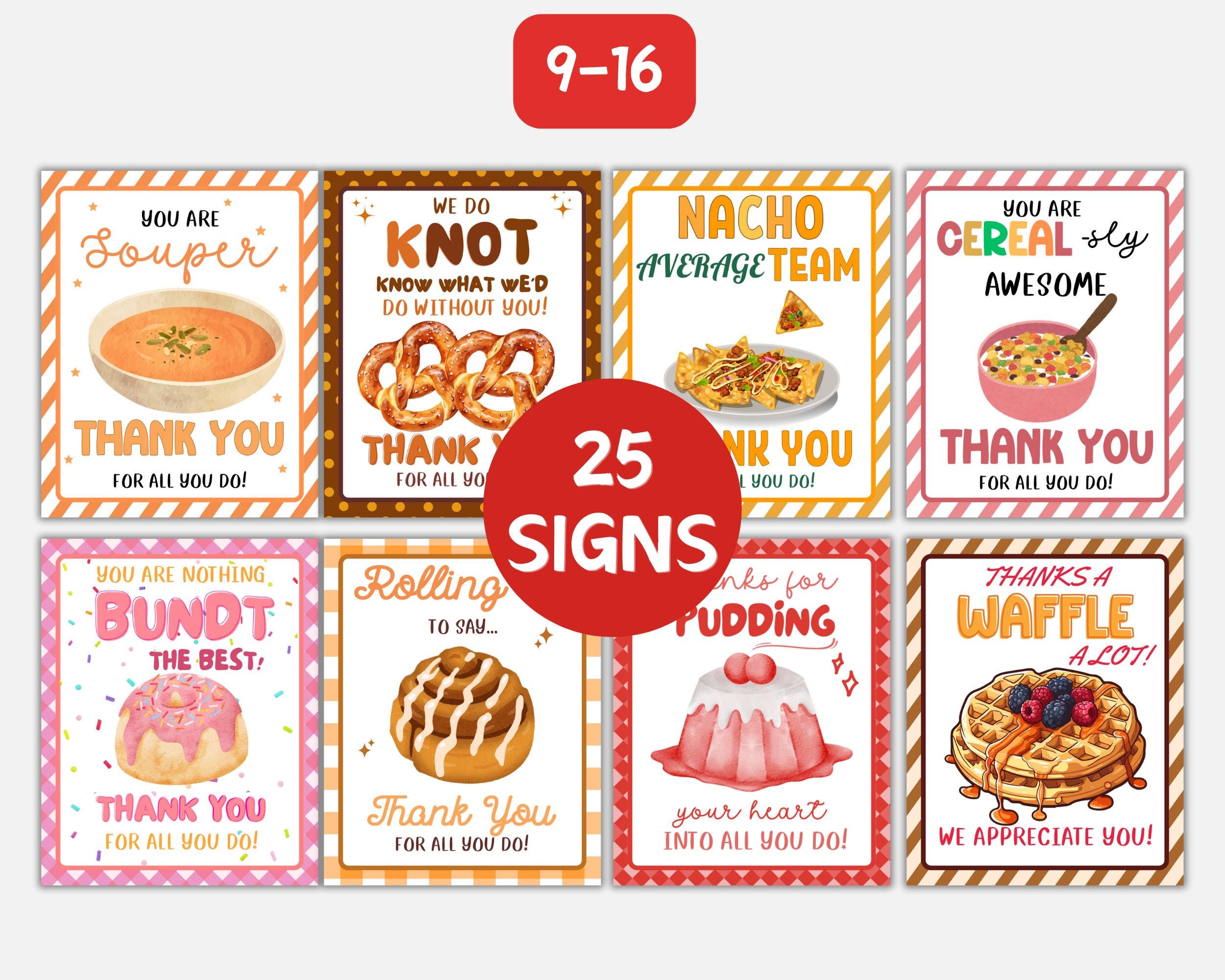 Teacher Appreciation Printable Bundle, Appreciation Signs, Thank ...