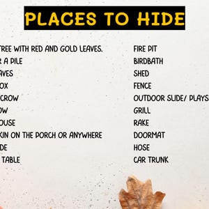 Outdoor Scavenger Hunt Fall Theme, Autumn Scavenger Hunt for Kids Teens ...