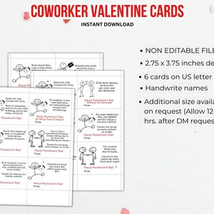 Funny Coworker Valentines Card, Work Valentine Cards, Office Valentines ...