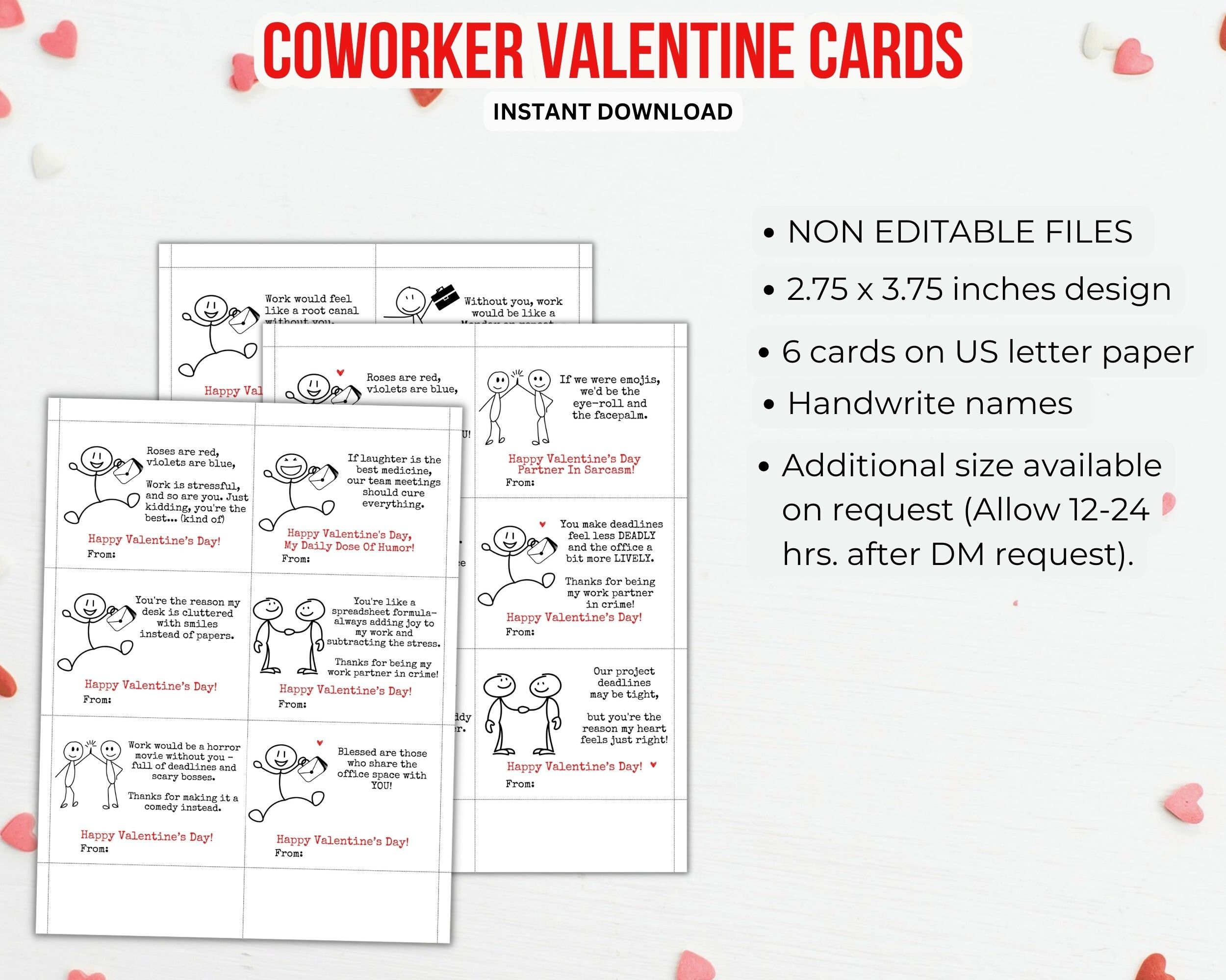 Funny Coworker Valentines Card, Work Valentine Cards, Office Valentines ...