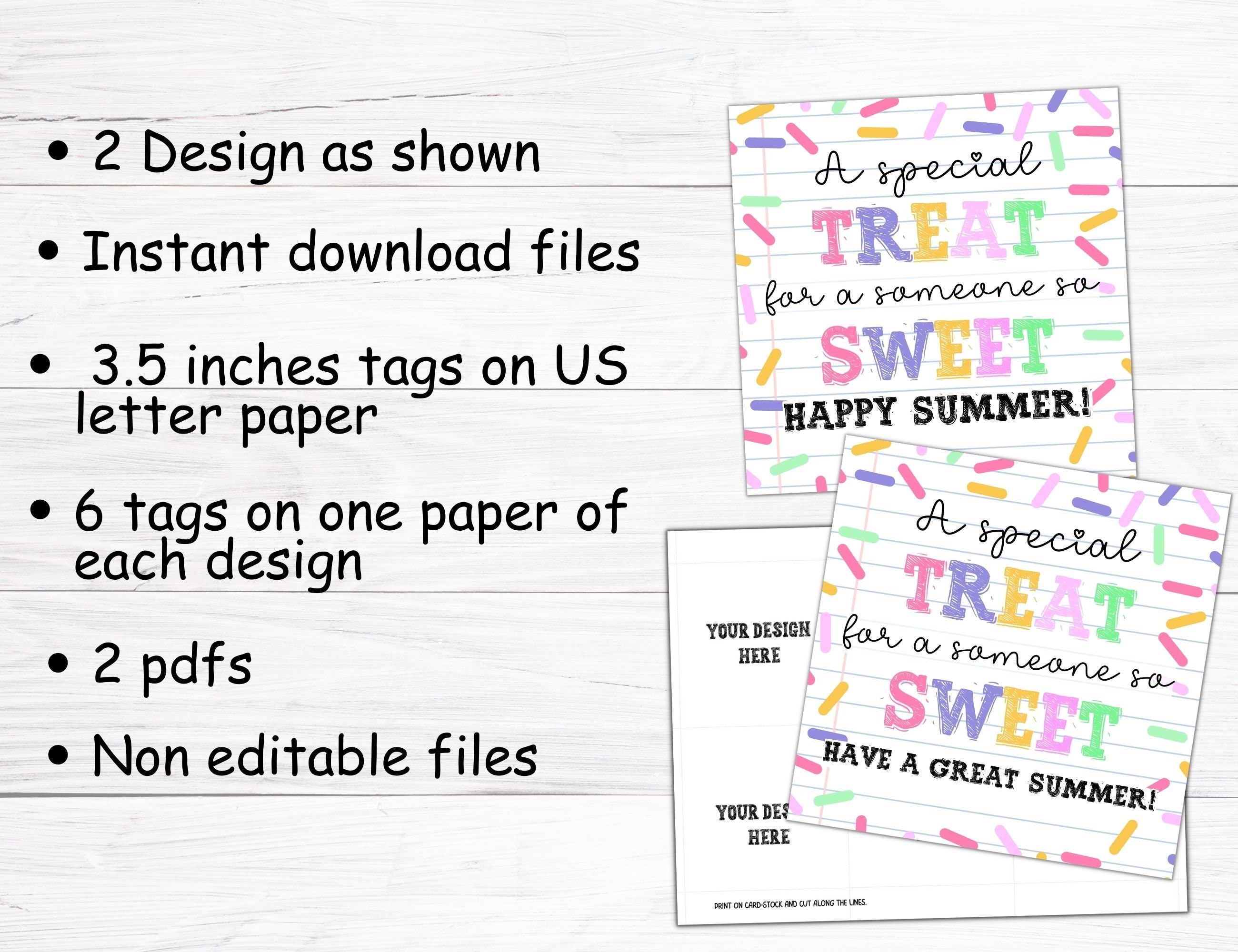 Have A Sweet Summer Tag, End of School Year Teacher Gift, Have A Great ...