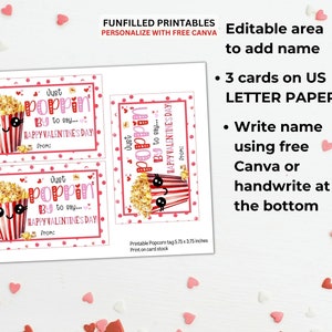 Popcorn Valentines Gift for Class, Poppin Valentines Popcorn Tag ...