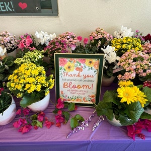 Thank You for Helping Us Bloom Teacher Appreciation Sign, Teacher ...
