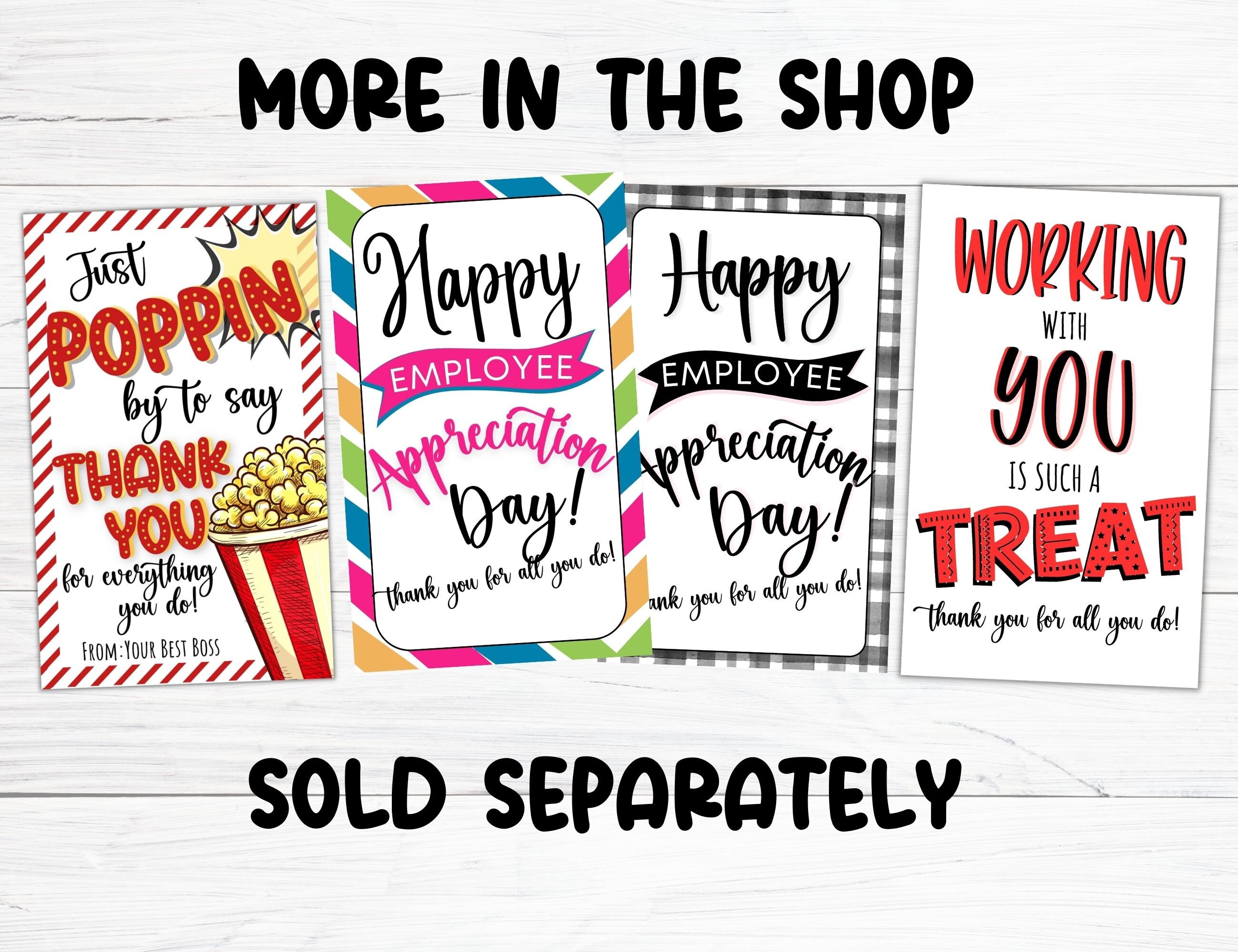 Popcorn Thank You Gift Tag, Popcorn Appreciation Tag, Poppin by to Say ...