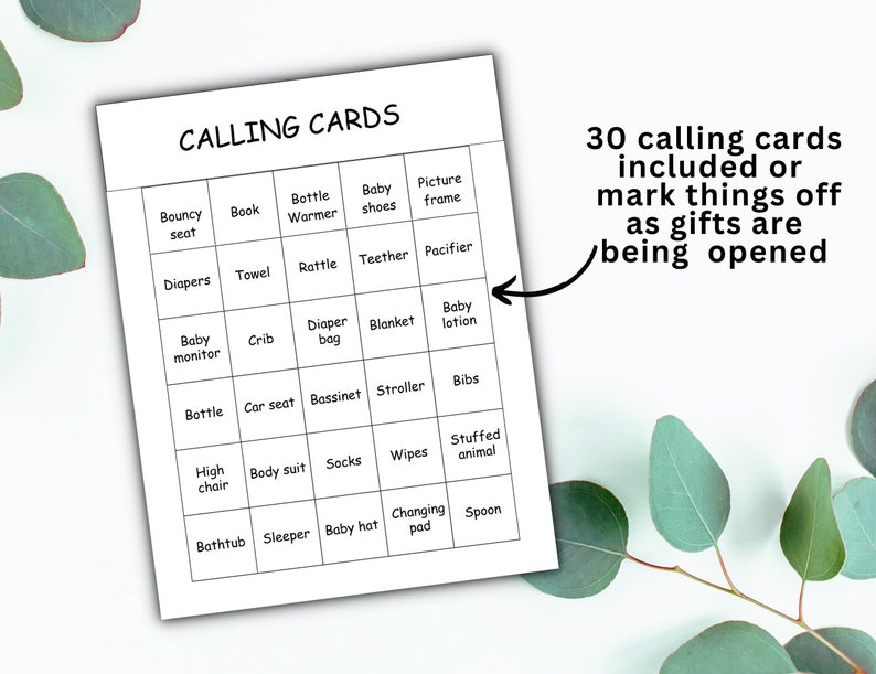 50 Prefilled Baby Shower Bingo Cards, Baby Bingo, Gender Neutral Games ...