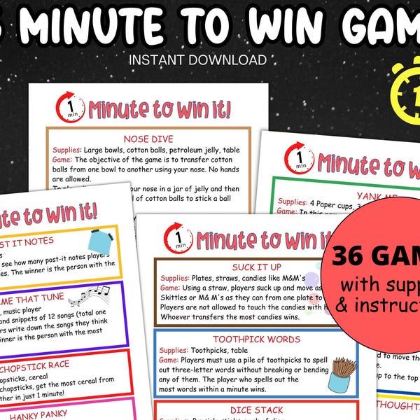 Christmas Minute to Win It Games - Etsy