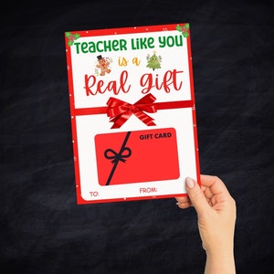 Printable Teacher Christmas Gift Card Holders, Christmas Teacher Gift ...