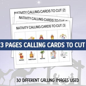 Nativity Bingo, Christmas Nativity Bingo, Printable Nativity Game ...