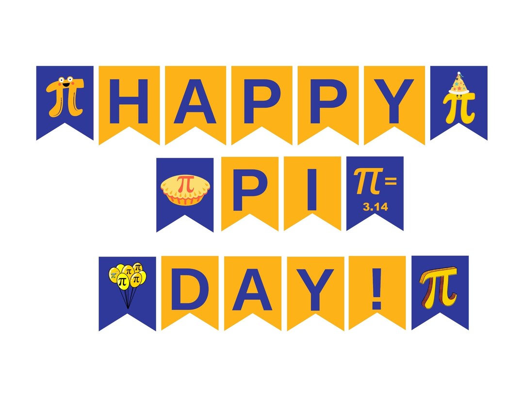Pi Day Banner Printable Happy Pi Day Banner Pi Bunting Pi - Etsy