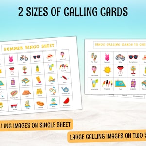 Summer Bingo, 30 Summer Bingo Cards Printable, Fun Summer Games Kids ...