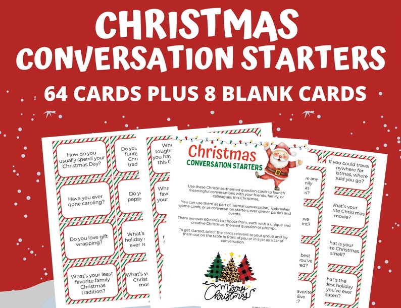 Christmas Conversation Starters, Christmas Icebreaker Game Questions ...