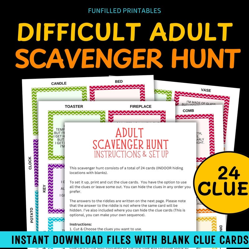 Scavenger Hunt Riddles - Etsy