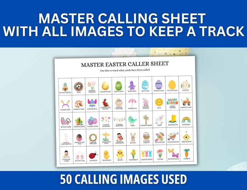 100 Easter Bingo Cards, Easter Bingo Printable Game, Easter Party Game ...
