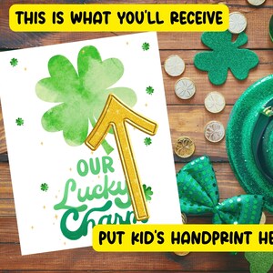 Our Lucky Charm St Patricks Handprint Art, Shamrock Handprint Craft for ...