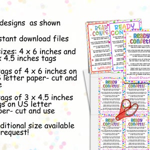 Ready Confetti Printable, Back to School Gift for Students ...