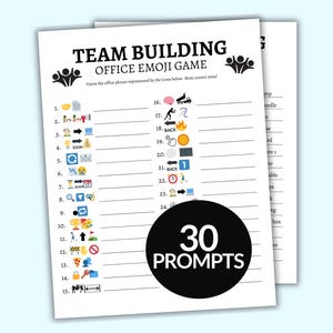 Team Building Games, Office Emoji Game, Team Trivia Game, Work Office ...
