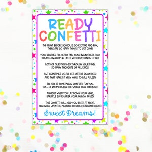 Ready Confetti Printable, Back to School Gift for Students ...