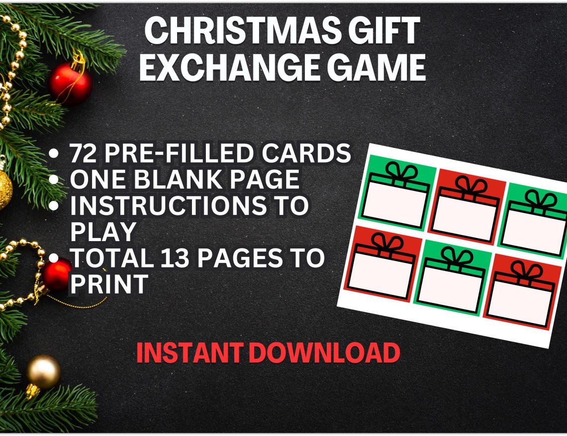 White Elephant Christmas Gift Exchange Game, White Elephant Games for ...