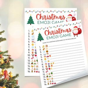 Christmas Emoji Pictionary, Christmas Emoji Game Bundle, Fun Christmas ...