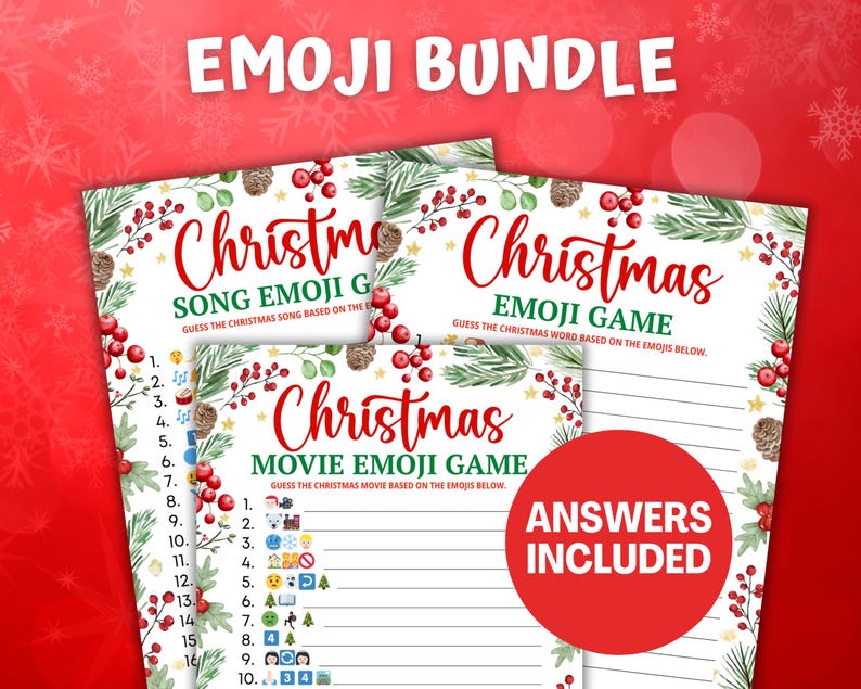 Christmas Emoji Games, Song Emoji Game, Movie Emoji Game With Answers ...