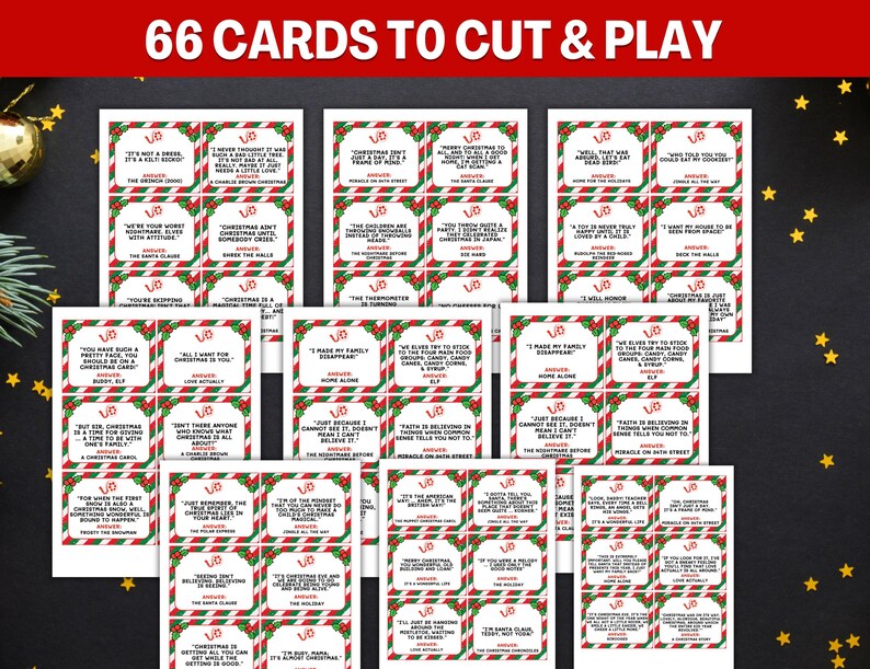 Christmas Movie Game, Christmas Movie Quote Trivia Game, Guess the ...