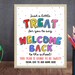 Welcome Back to School Sign Printable Treat Tags, First Day of School ...