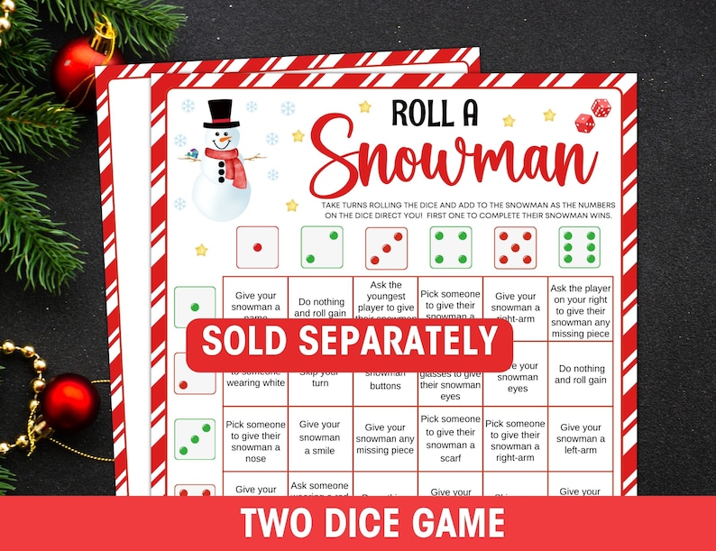 Roll the Dice Christmas Gift Exchange Game, White Elephant Dice Game ...