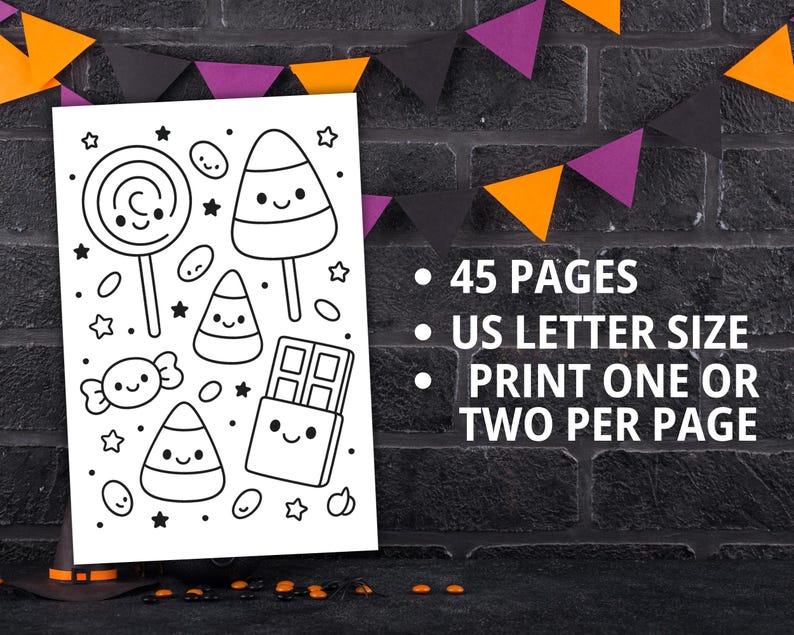 Halloween Coloring Pages Printable Halloween Coloring Book, Cute ...