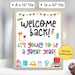 Welcome Back to School Sign, First Day of School Sign to Welcome Staff ...