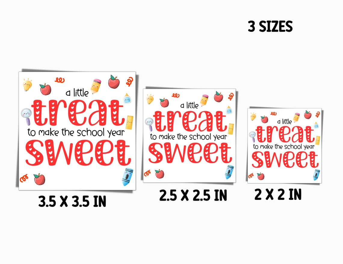 Back to School Tags, First Day Teacher Cookies Tags, Treat Tag, Welcome ...