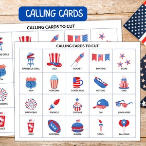 4th of July Bingo, 30 Fourth of July Bingo Cards Printable ...