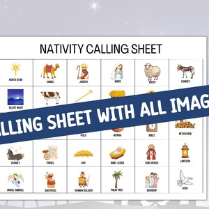 Nativity Bingo, Christmas Nativity Bingo, Printable Nativity Game ...