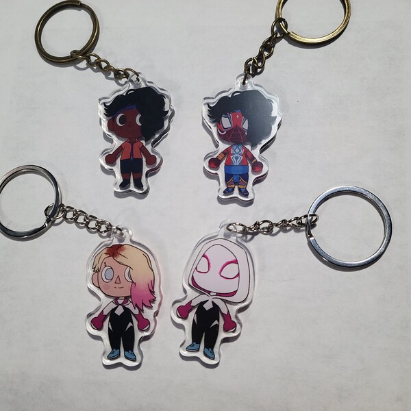 Spiderman Across the Spiderverse Keychain - Etsy