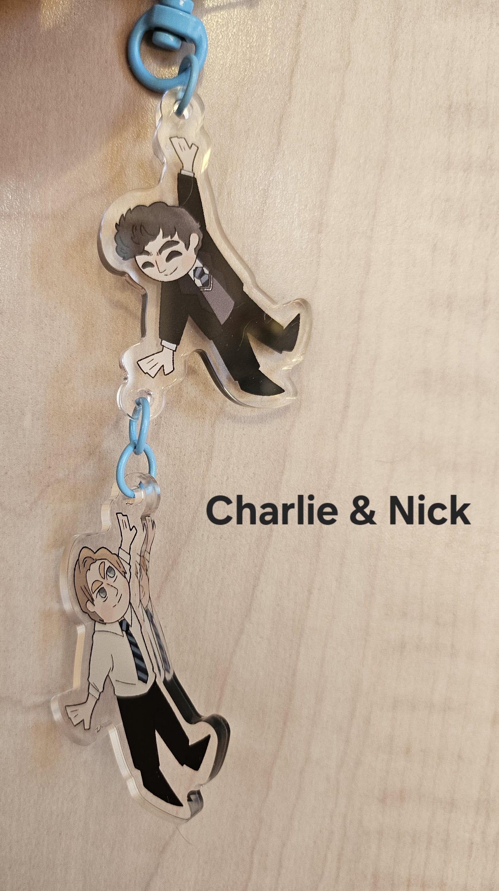 Heartstopper Inspired Dangle Charm Keychains - Etsy