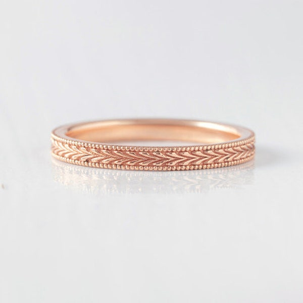 Wheat Pattern Ring - Etsy