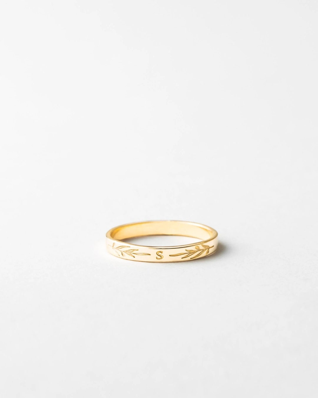 Gold Letter Ring / 10K Solid Gold / Letter Ring / Initial Gold Ring ...