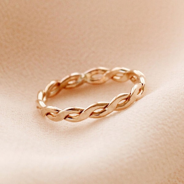 Gold Braid Ring - Etsy