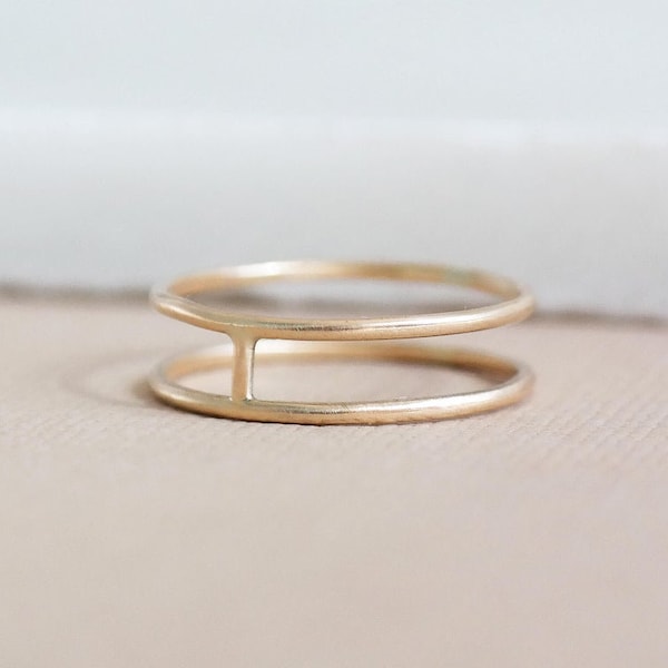 Double Band Ring - Etsy