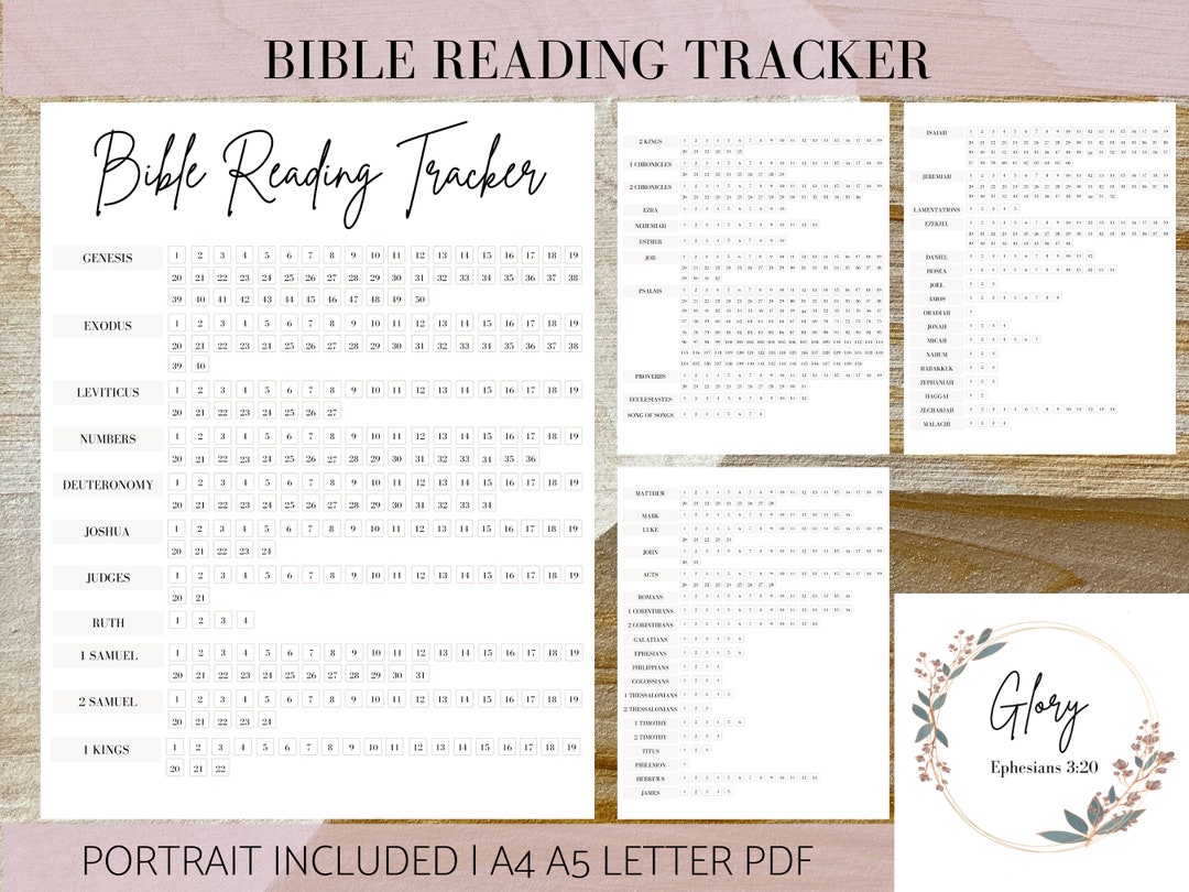 Bible Reading Tracker, Bible Reading Log, Bible Study, Bible in a Year ...