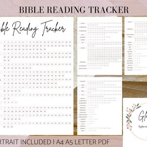 Bible Reading Tracker, Bible Reading Log, Bible Study, Bible in a Year ...