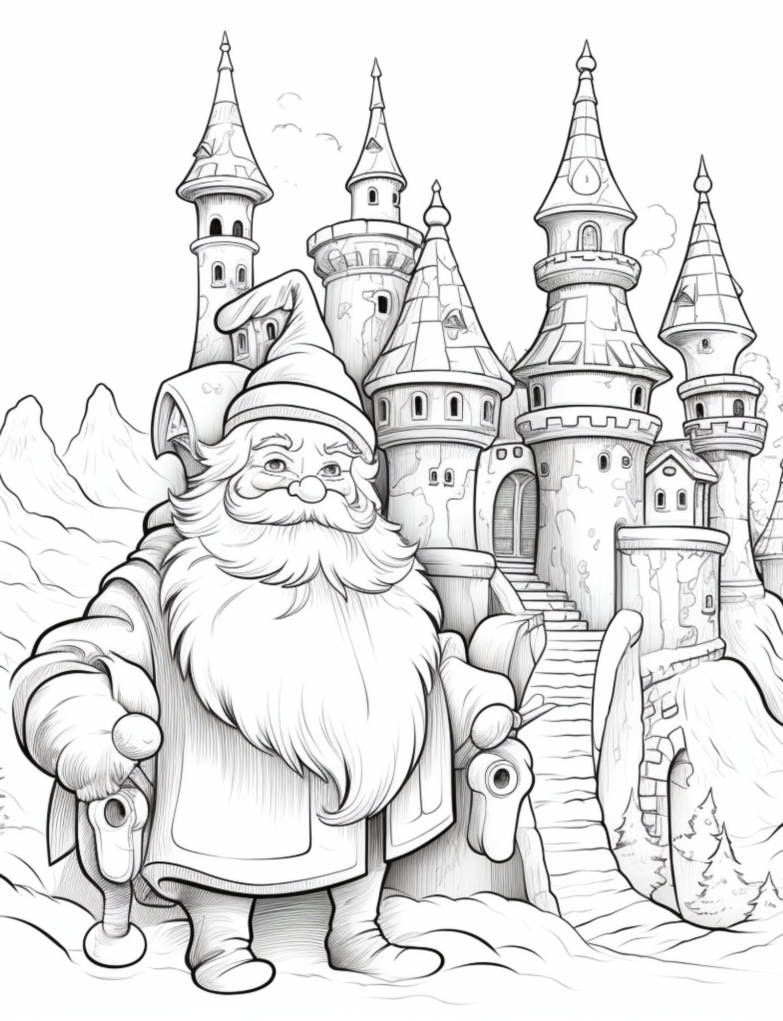 Christmas Theme Coloring Pages - Etsy