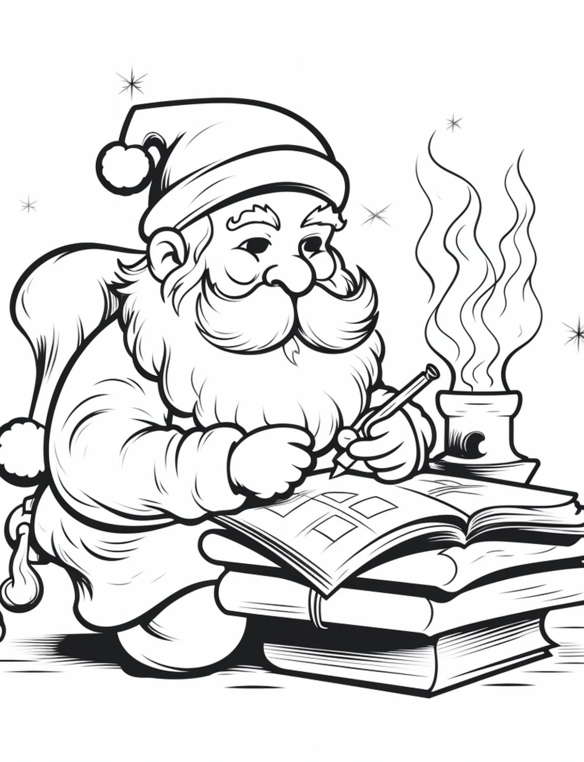Christmas Theme Coloring Pages - Etsy