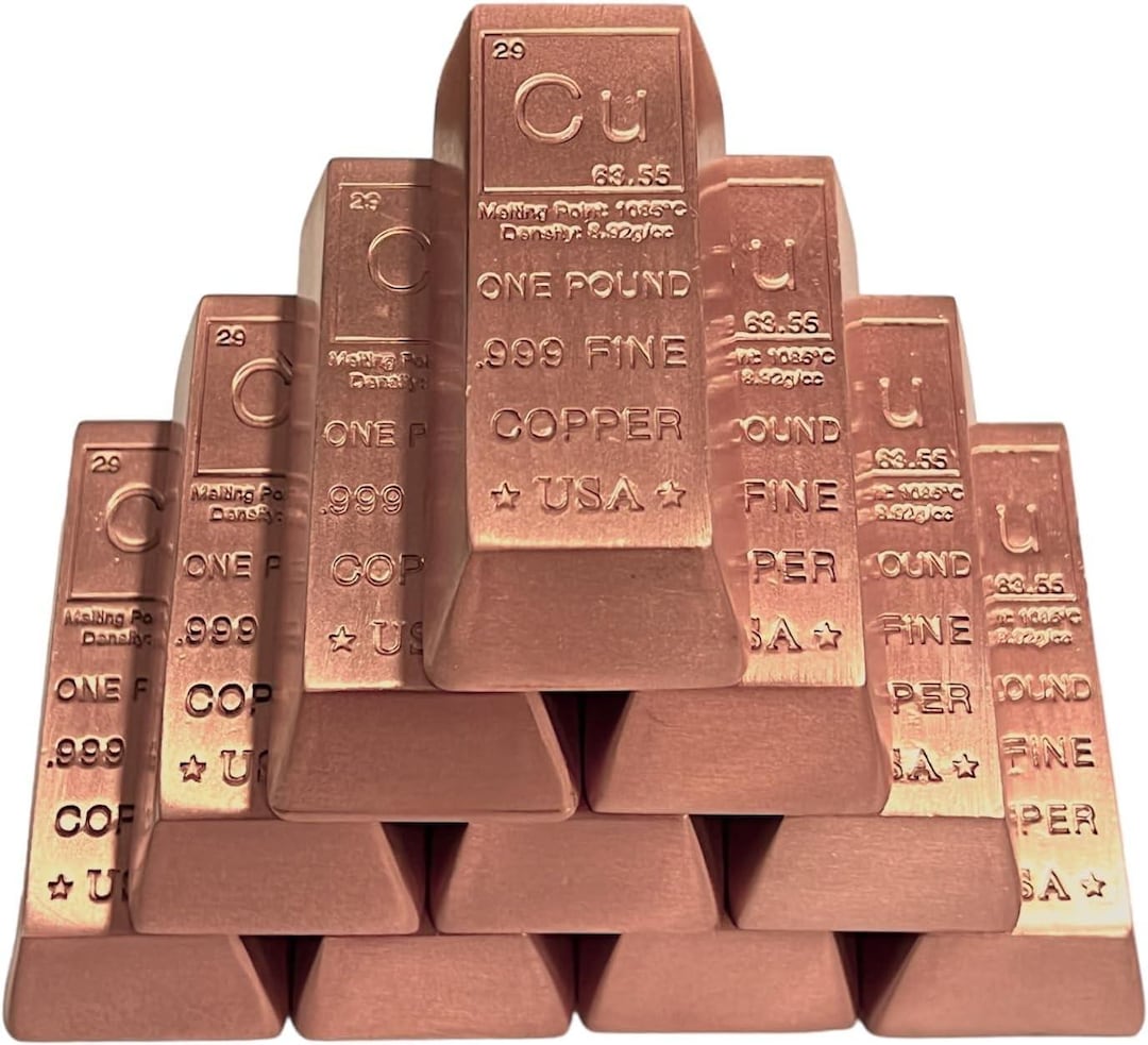 1 Lb .999 Fine Copper Ingot - Trapezoid Bullion Bar - Etsy