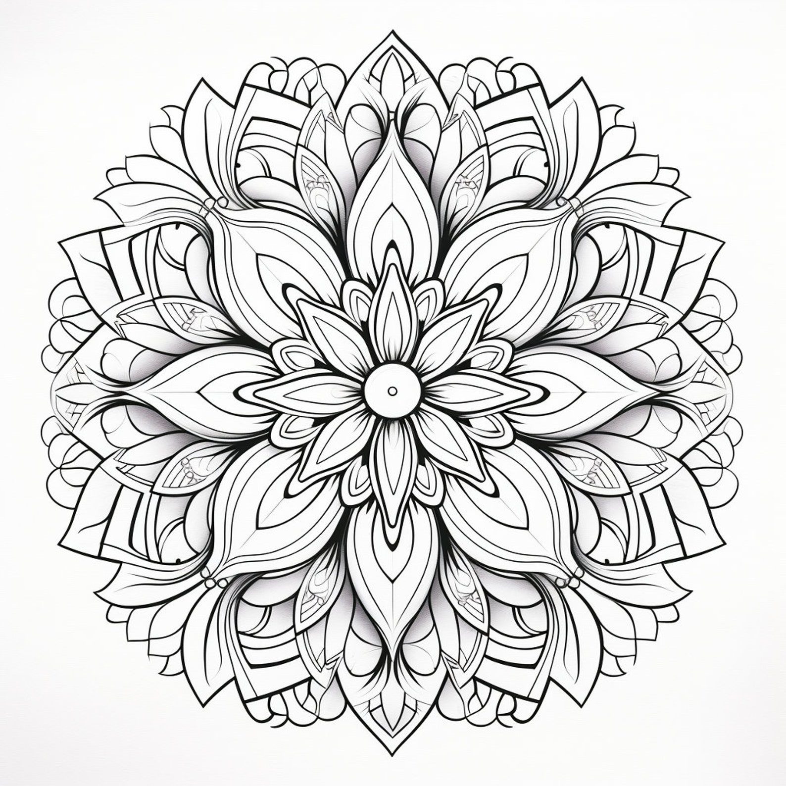 Mandala Style Coloring Pages Digital Prints - Etsy