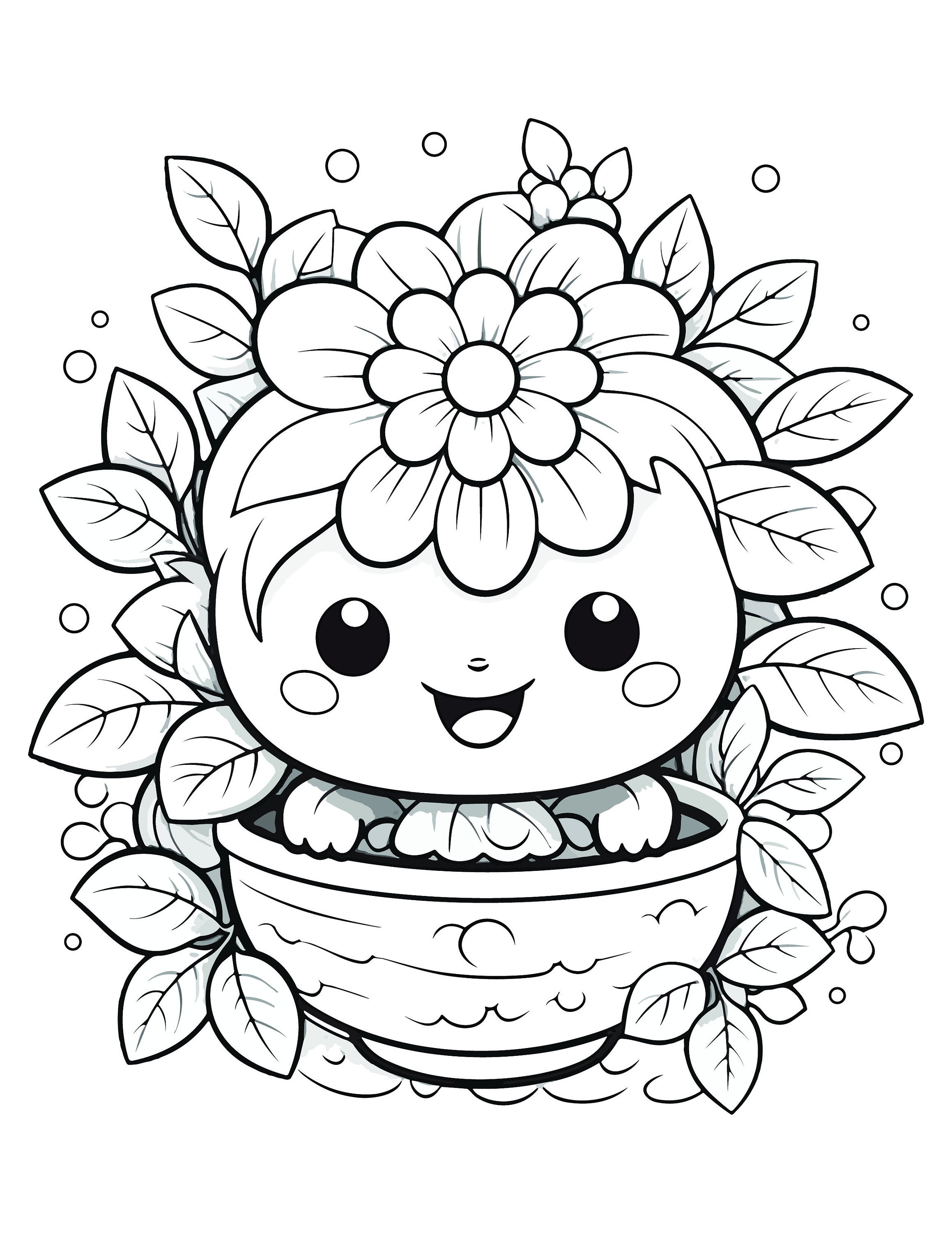 Kawaii Coloring Pages - Etsy