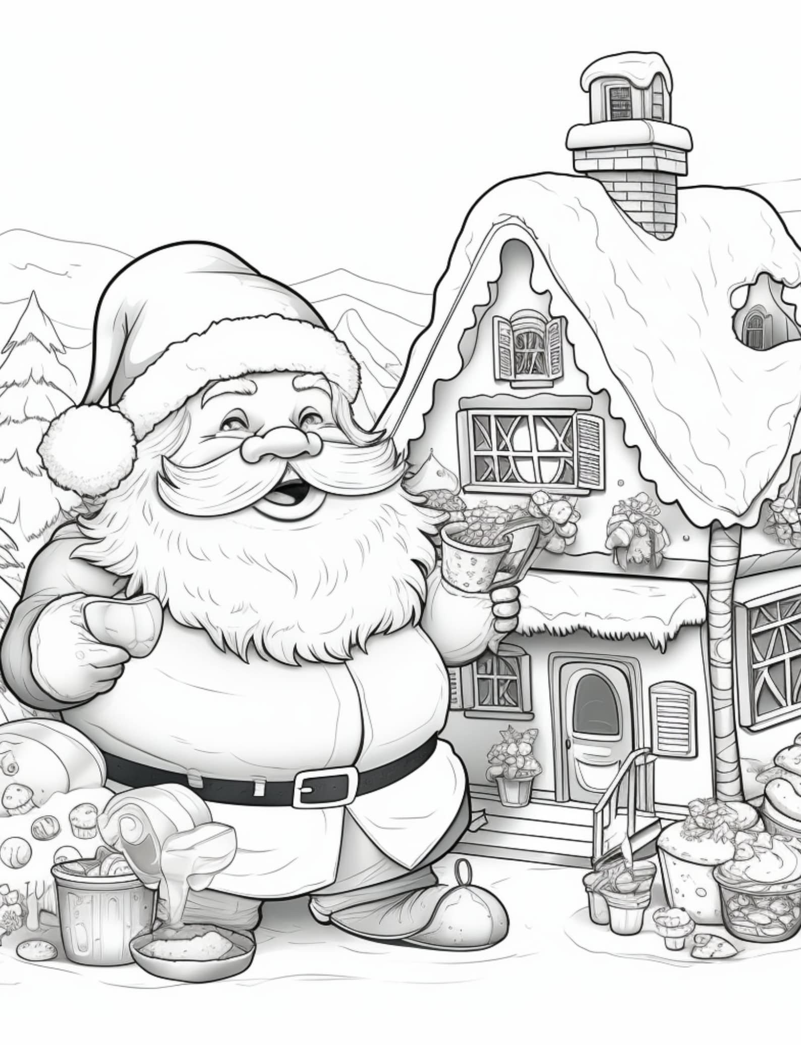 Christmas Theme Coloring Pages - Etsy