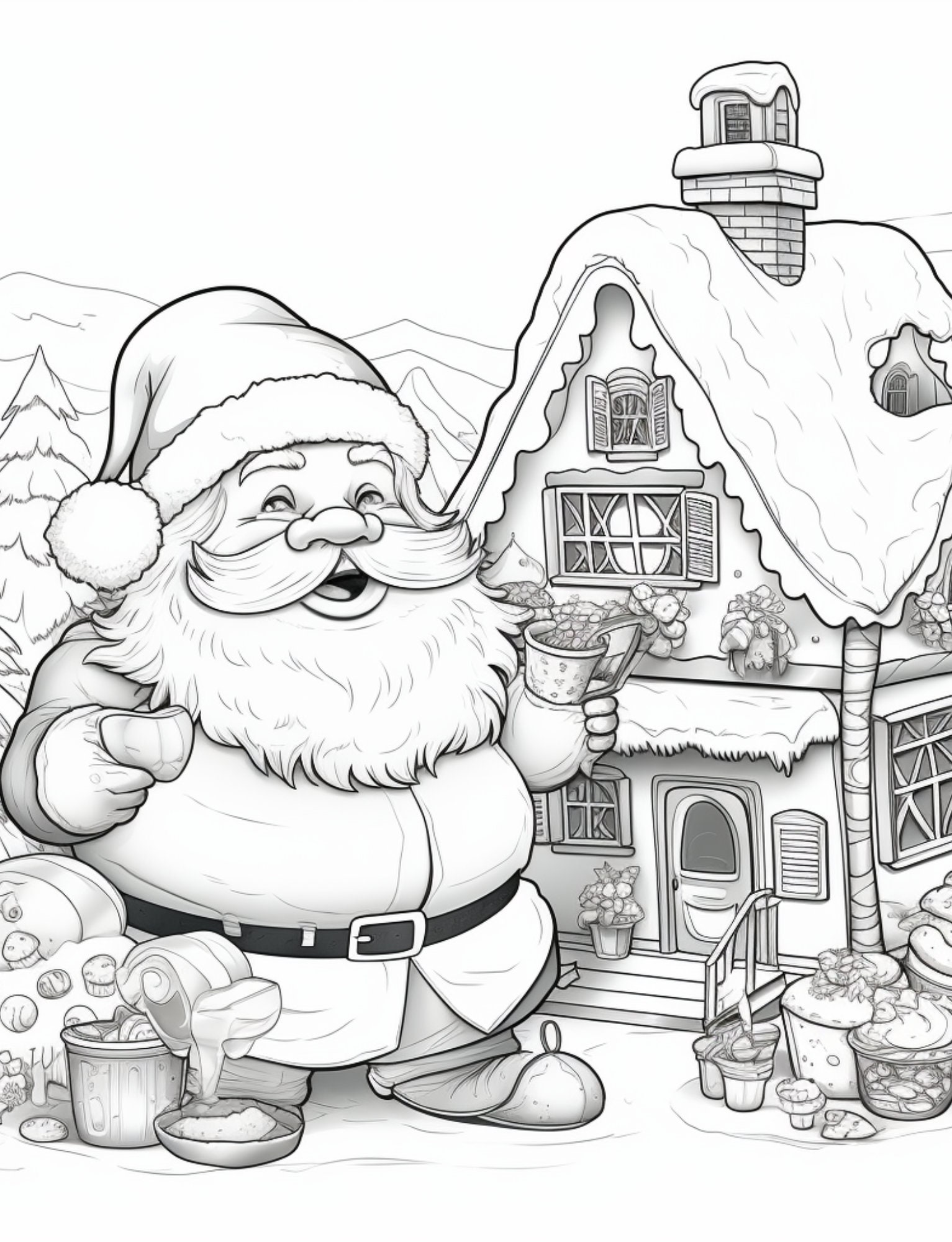 Christmas Theme Coloring Pages - Etsy