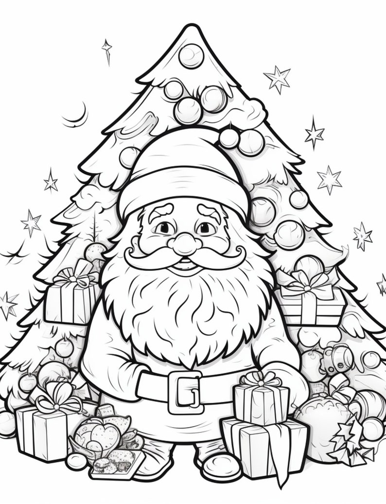 Christmas Theme Coloring Pages - Etsy
