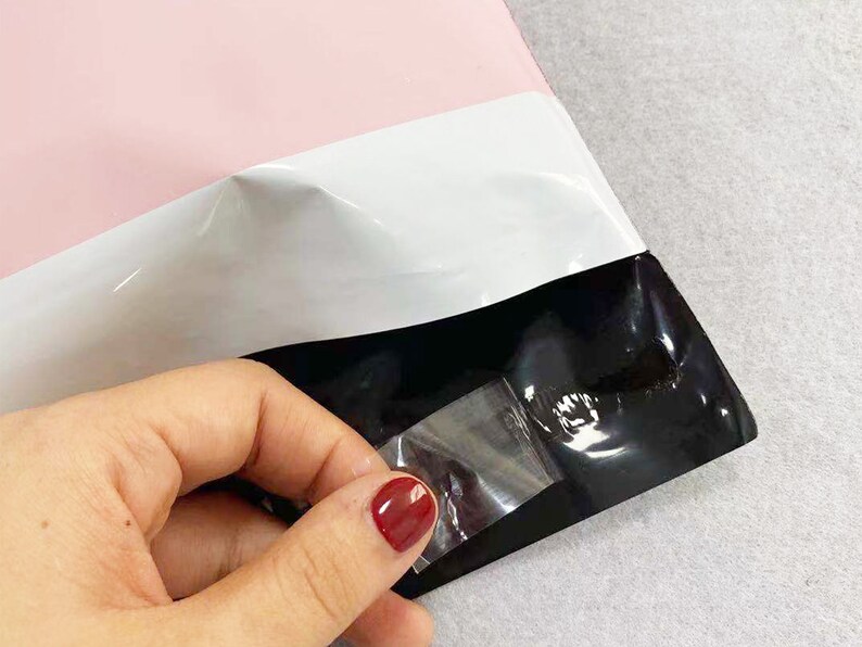 500 Pcs Custom Pink Express Bag, Degradable Mailing Bag, Personalized ...